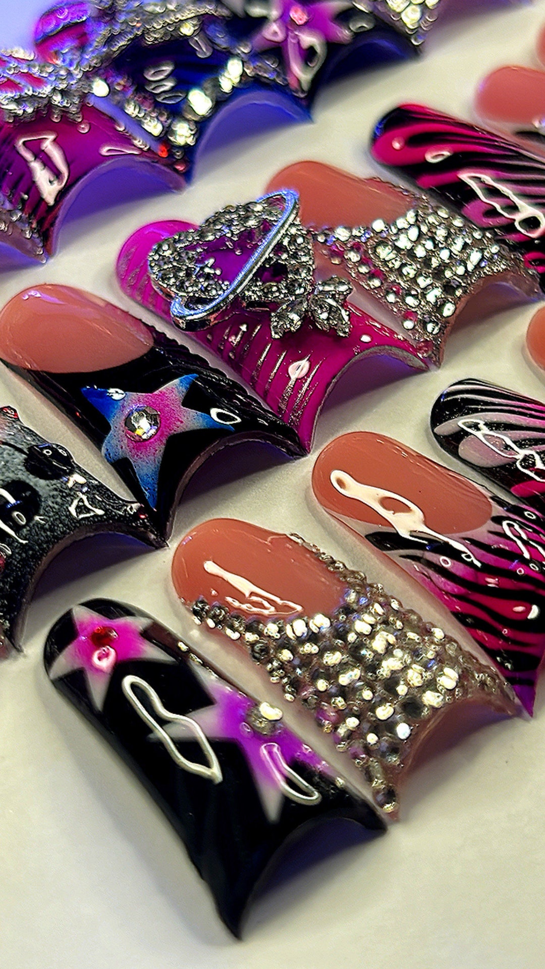 Duck Curve Nail Freestyle Press on Nails Duck Shape Nails Press on ...