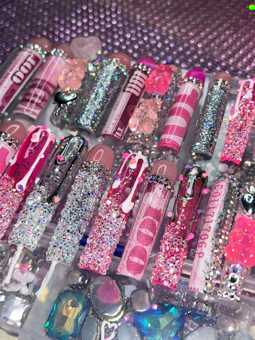 Birthday Cake(candle Nails You Can Light on Fire)press on Nails|cake ...