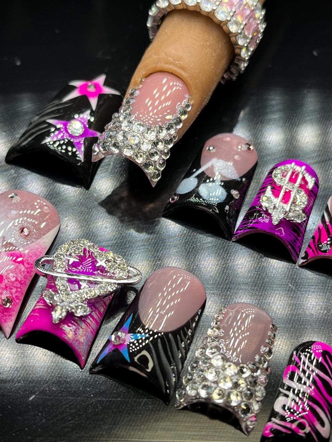 Duck| Curve Nail Freestyle Press on Nails | Duck Shape Nails| Press on ...