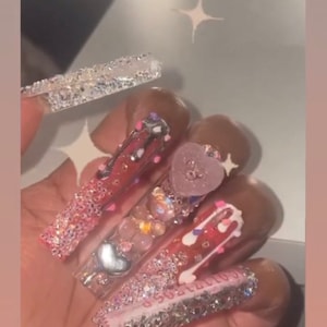 Birthday Cake(candle Nails You Can Light on Fire)press on Nails|cake ...