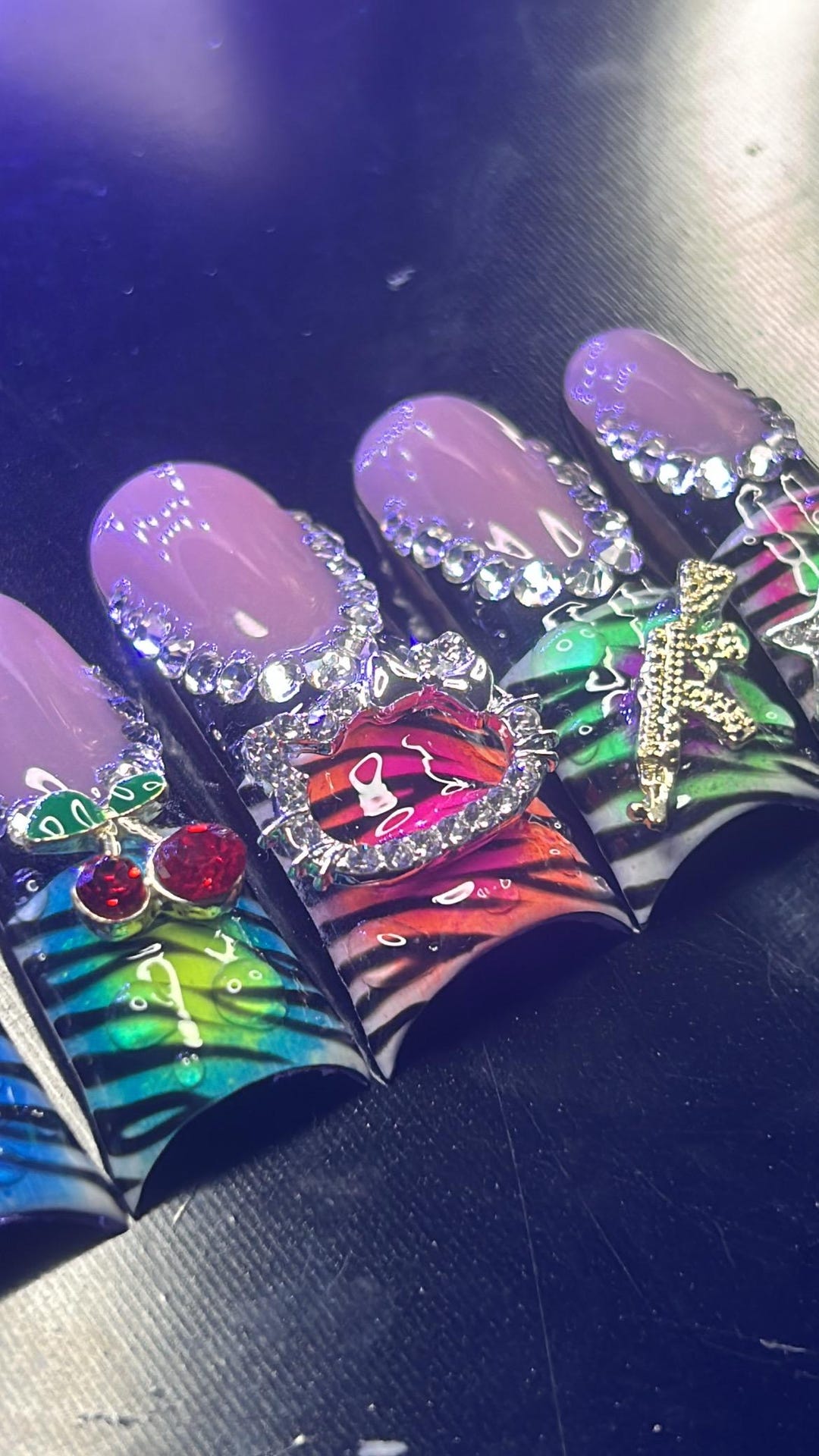 Ducky Duck Glue on Nails Long Press on Nails Summer Nails Birthday ...