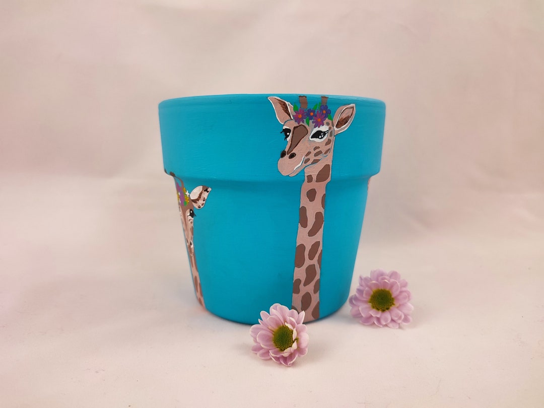 Giraffe Flowerpot | Colorful Flowerpot | Plant Pot for Garden and ...