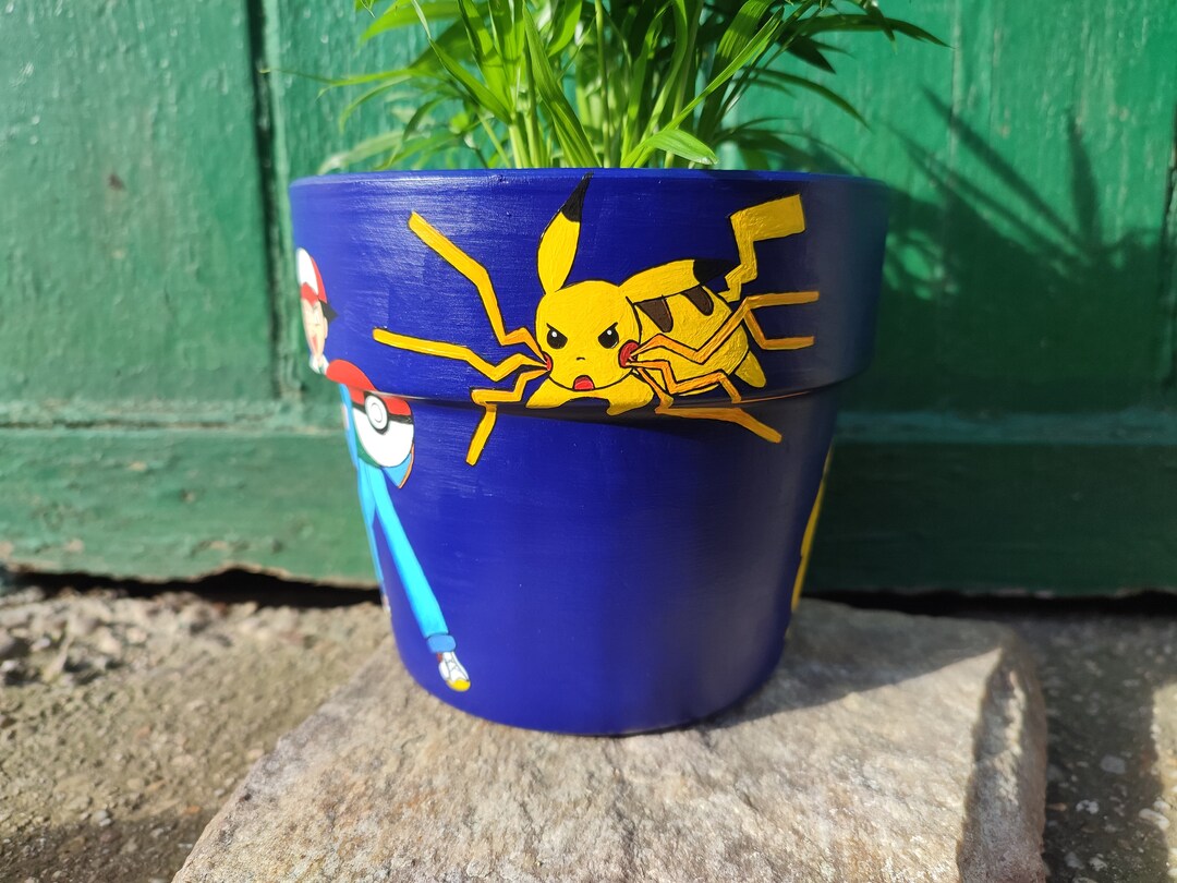 Pokemon Flowerpot | Pikachu Flowerpot | Plant Pot Children | Plant Pot Pokemon - Etsy