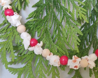 REAL Popcorn Garland Decoration - Handstrung From White Popcorn - Etsy