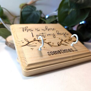 Silly Wall Key Holder, Wooden Pyrography Rustic Keychain Hanger, Wood ...