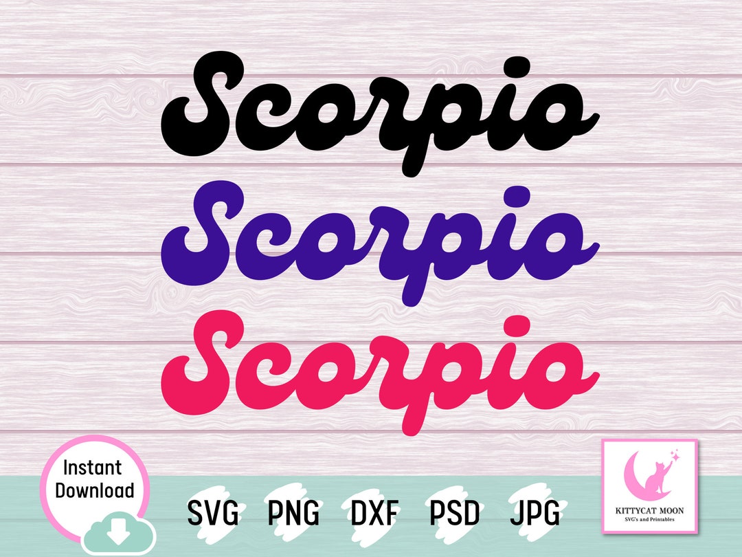 Retro, Scorpio, Horoscope, Zodiac Svg, Astrological Svg, Birth Sign Svg ...