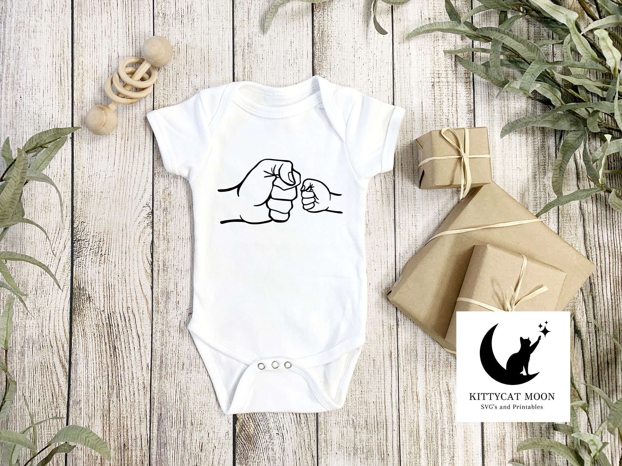 Fist Bump Baby SVG, PNG, DXF - Cute Kids Digital File for Decal First ...