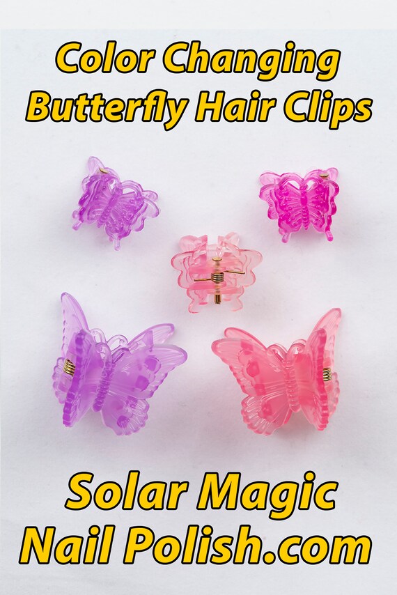 Magic Color Changing Butterfly Hair Clips - Etsy