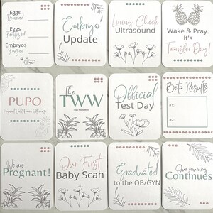 My IVF Journal & Milestone Card Set // IVF Organizer and Photo Cards ...