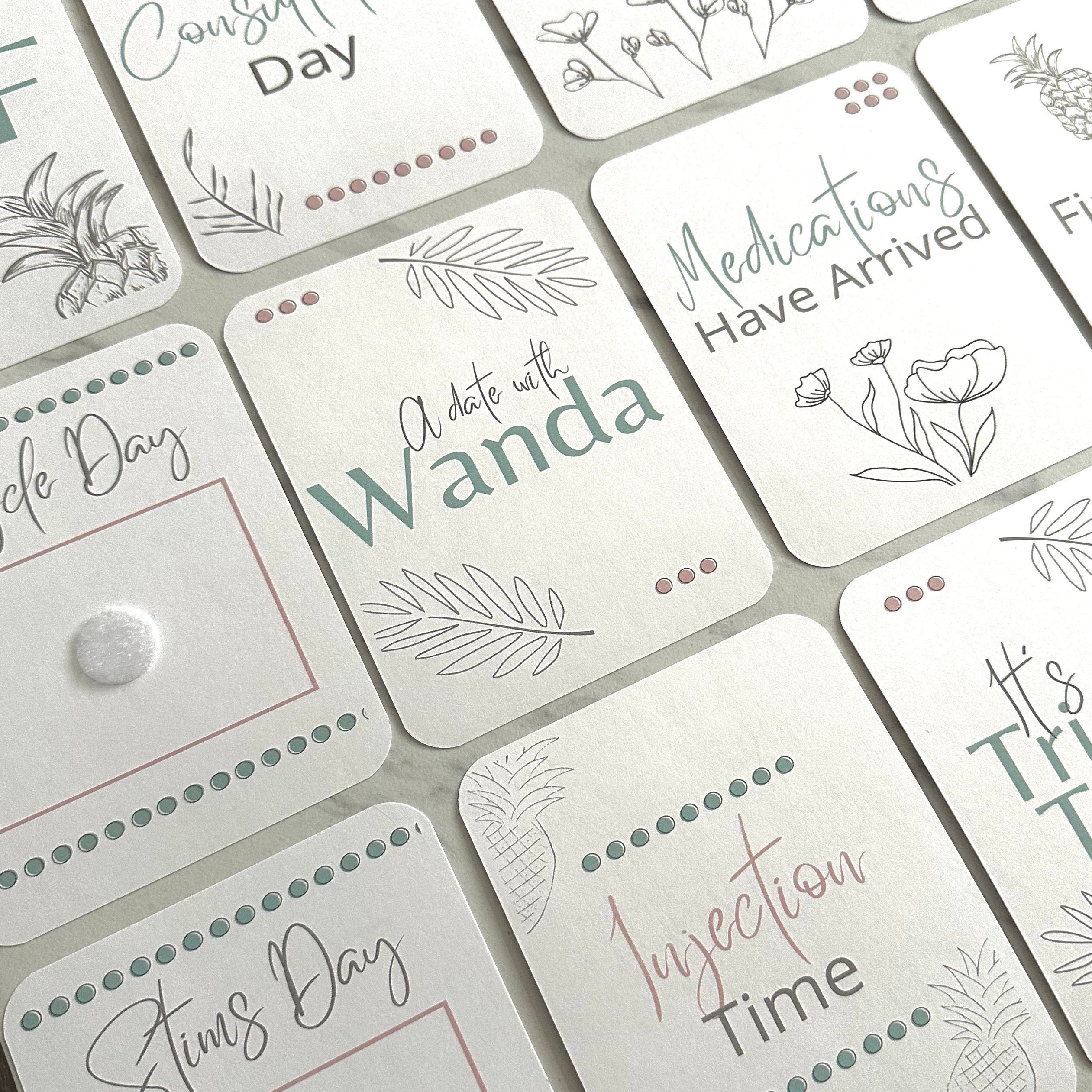 IVF Milestone Cards With Velcro Numbers // IVF Care Gift // Photo Cards ...