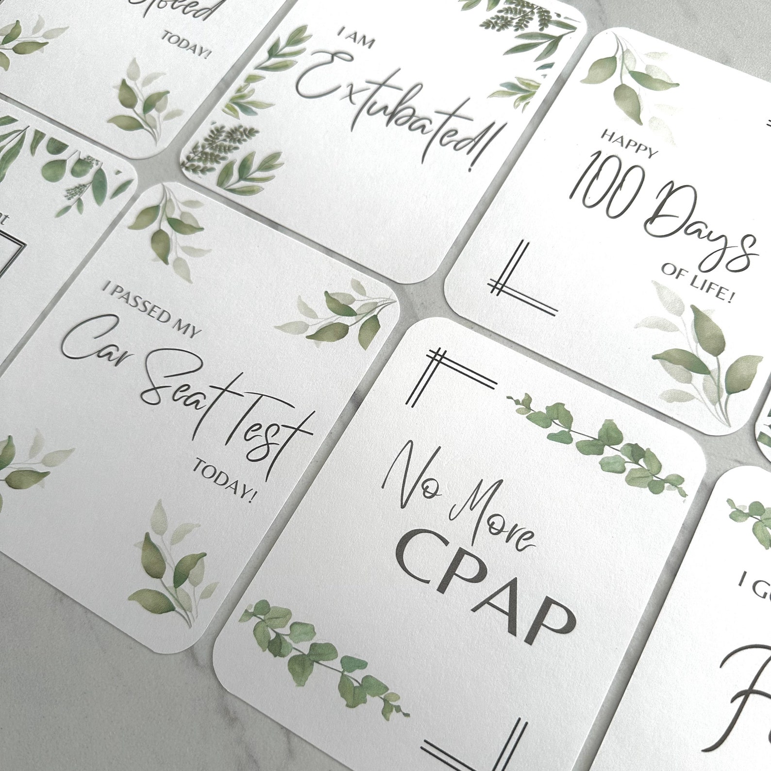 NICU Baby Milestone Cards // Preemie NICU Baby Milestone Cards ...