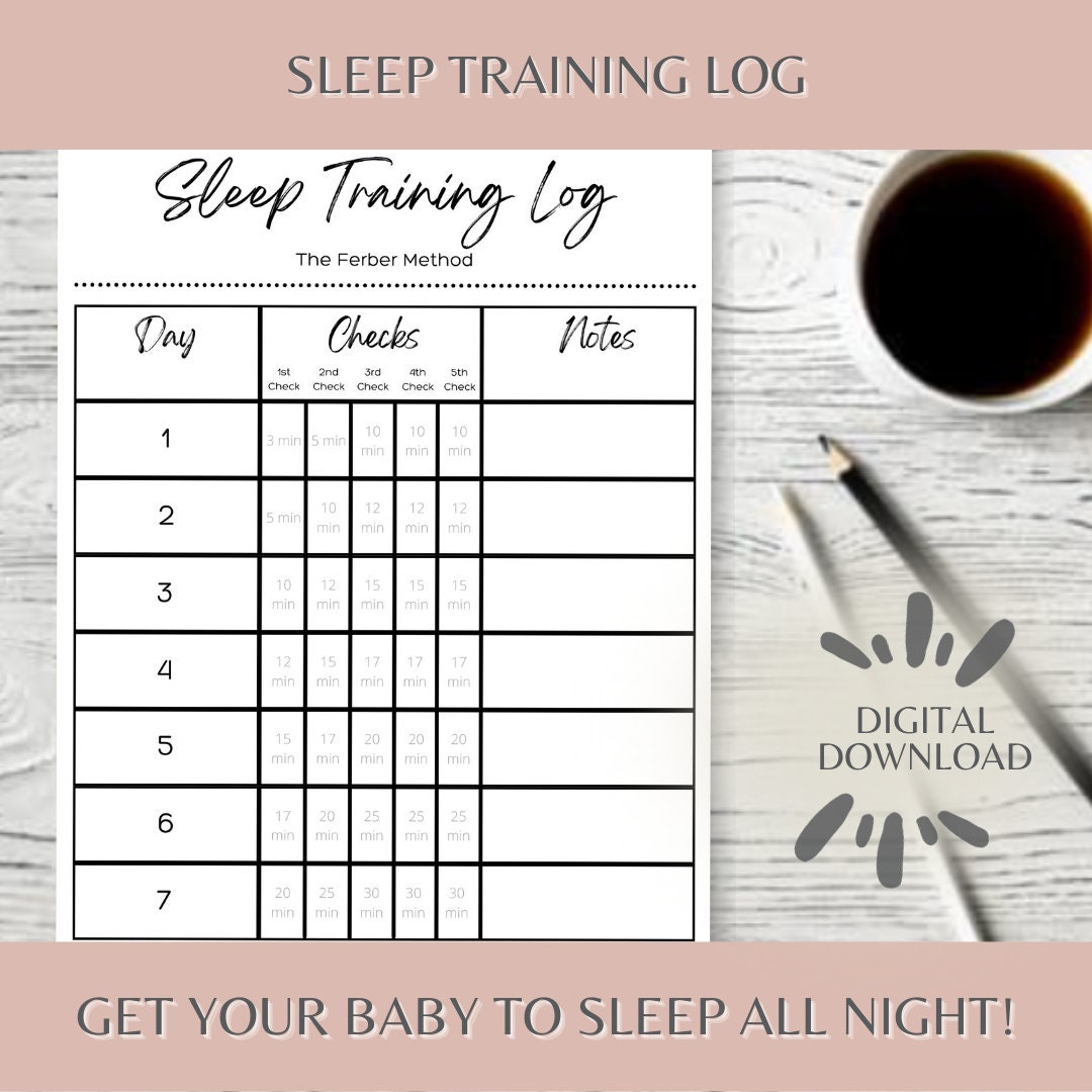 Sleep Training DIGITAL DOWNLOAD // Ferber Method Log// Baby Sleep ...