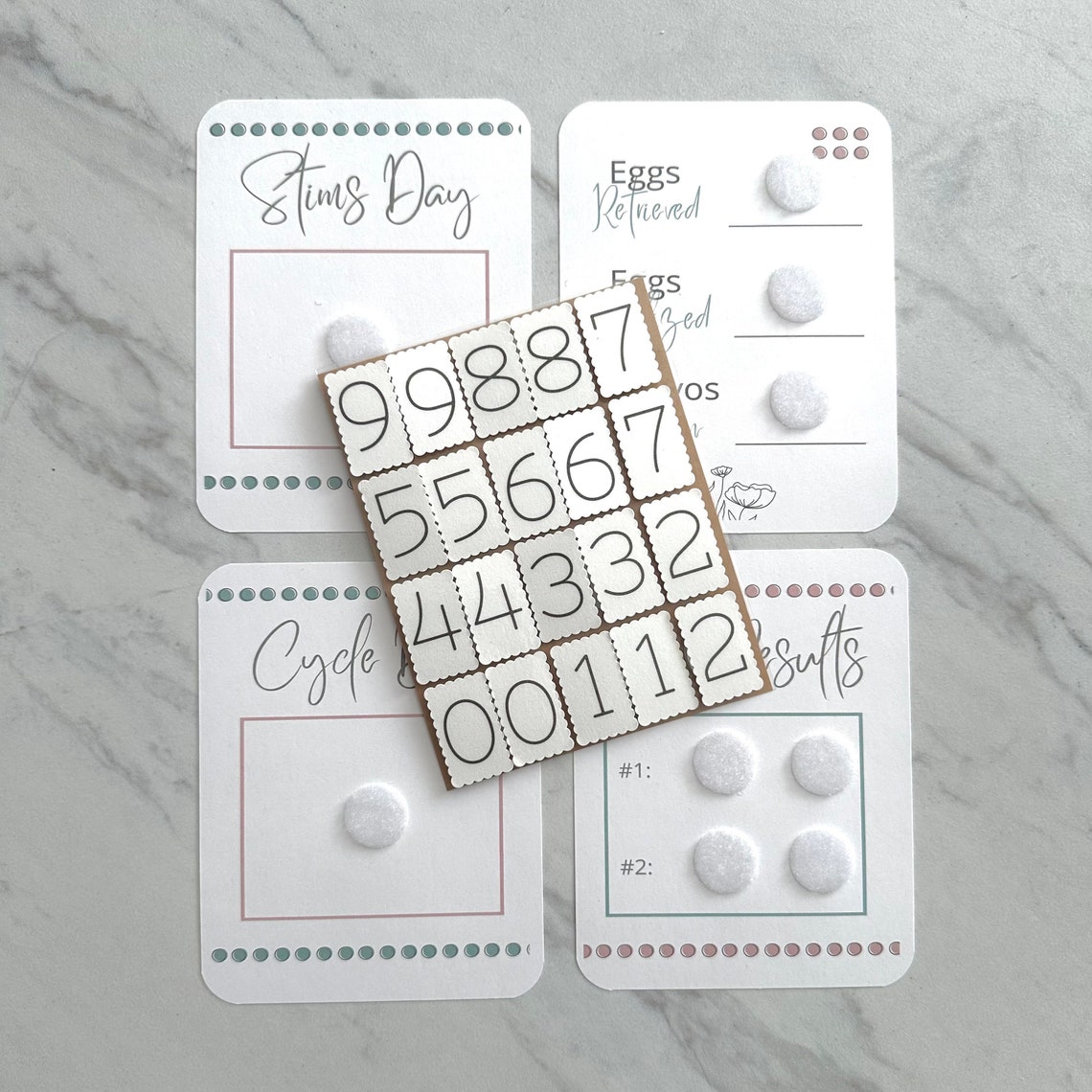 Add on Velcro & Numbers for IVF Photo Cards // IVF Milestone - Etsy