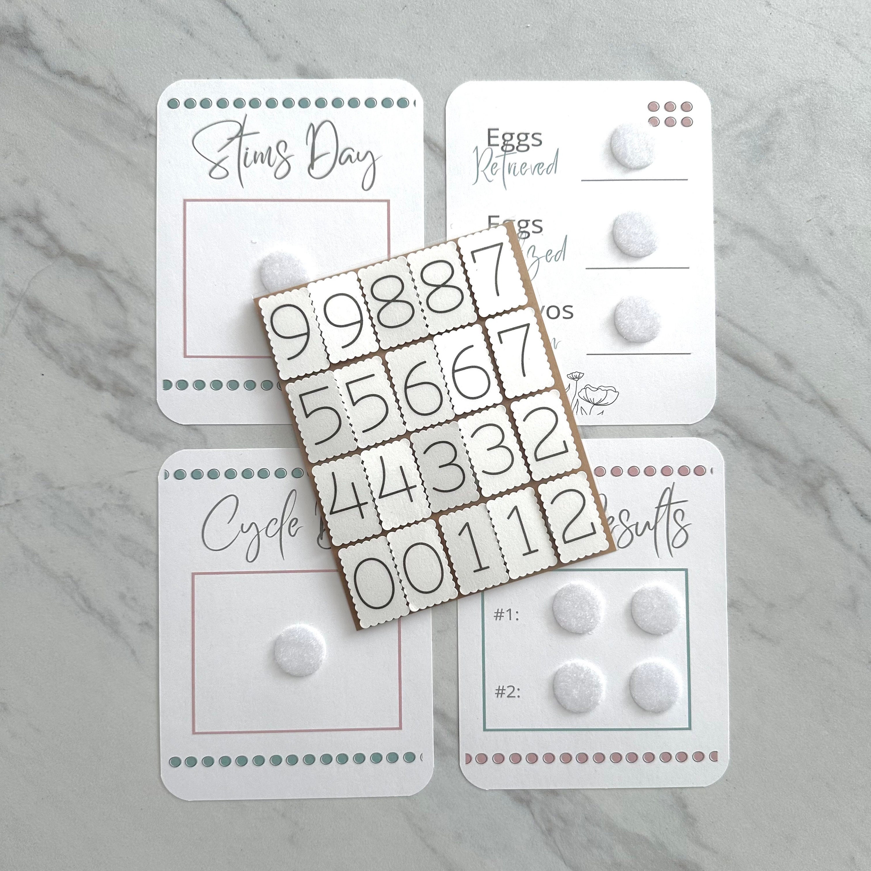 Add on Velcro & Numbers for IVF Photo Cards // IVF Milestone - Etsy