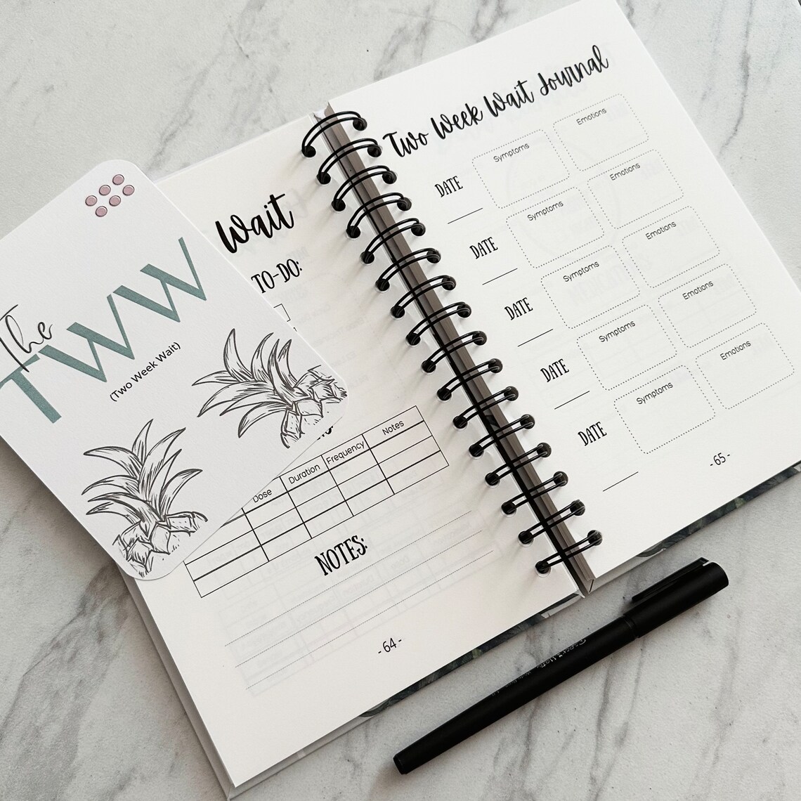 My IVF Journal & Milestone Card Set // IVF Organizer and Photo Cards ...