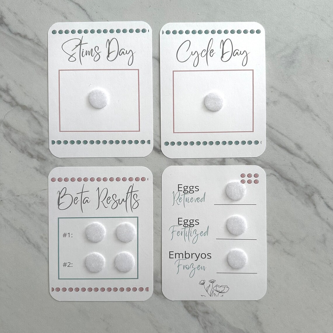 Add on Velcro & Numbers for IVF Photo Cards // IVF Milestone - Etsy