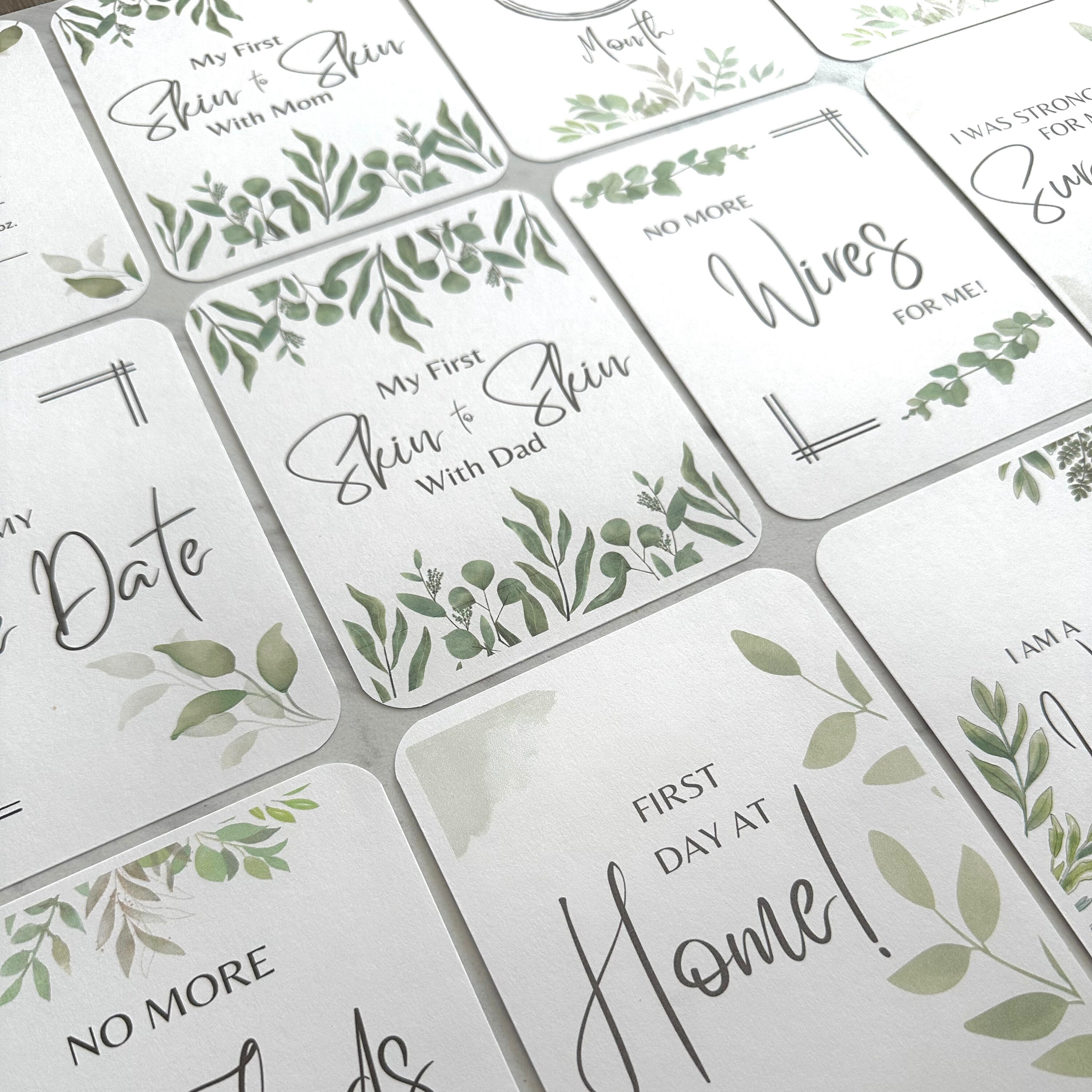 NICU Baby Milestone Cards // Preemie NICU Baby Milestone Cards ...