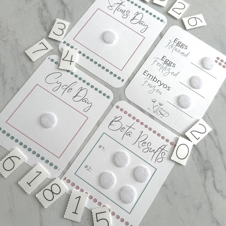 Add on Velcro & Numbers for IVF Photo Cards // IVF Milestone - Etsy