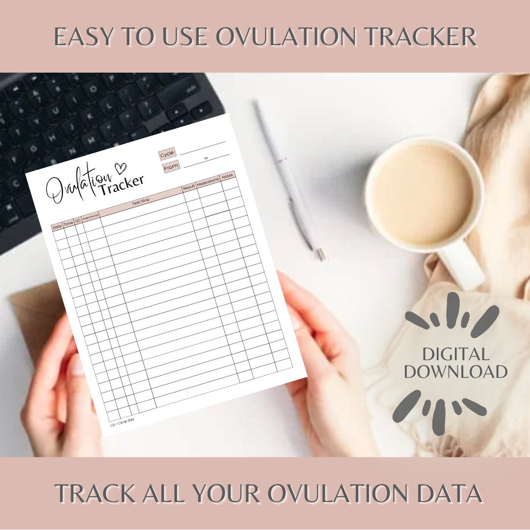 TTC Ovulation Test Strips Tracker, Fertility Planner (PDF) - Etsy UK