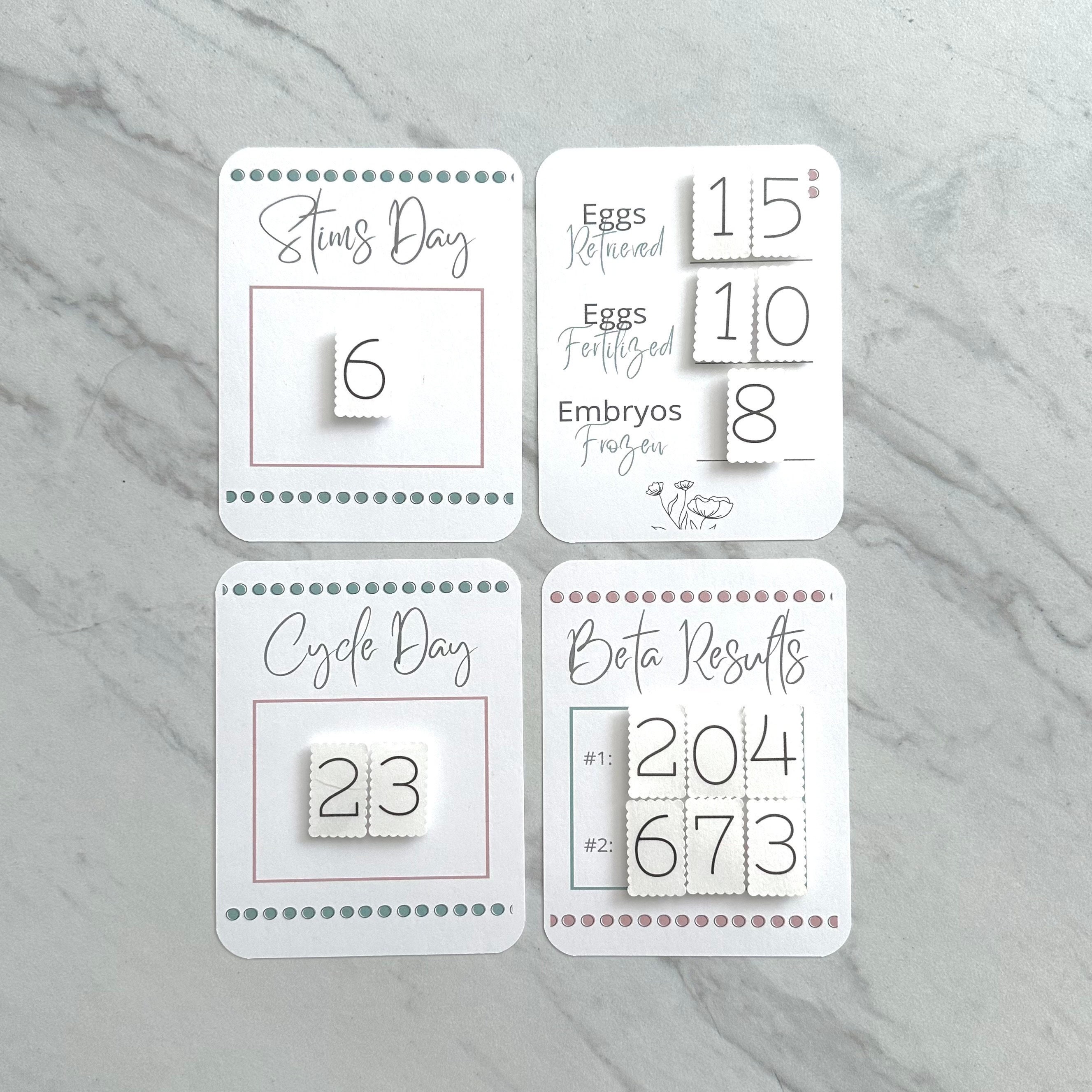 Add on Velcro & Numbers for IVF Photo Cards // IVF Milestone - Etsy