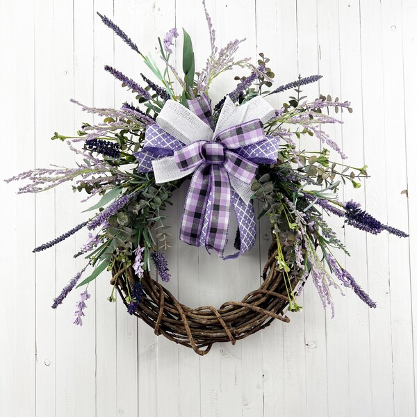 Spring Wreath Lavender - Etsy