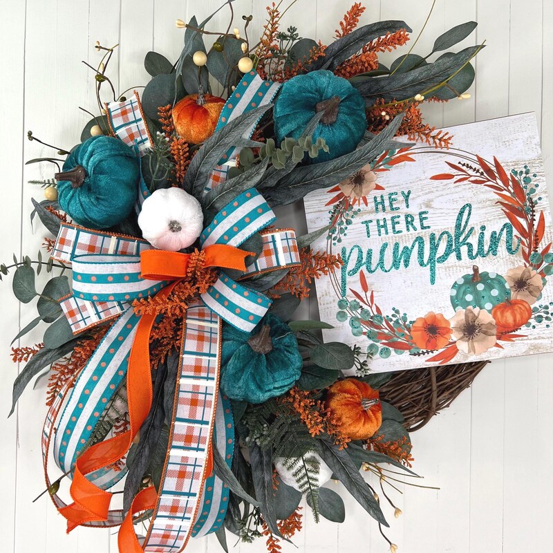 Teal Fall Decor - Etsy