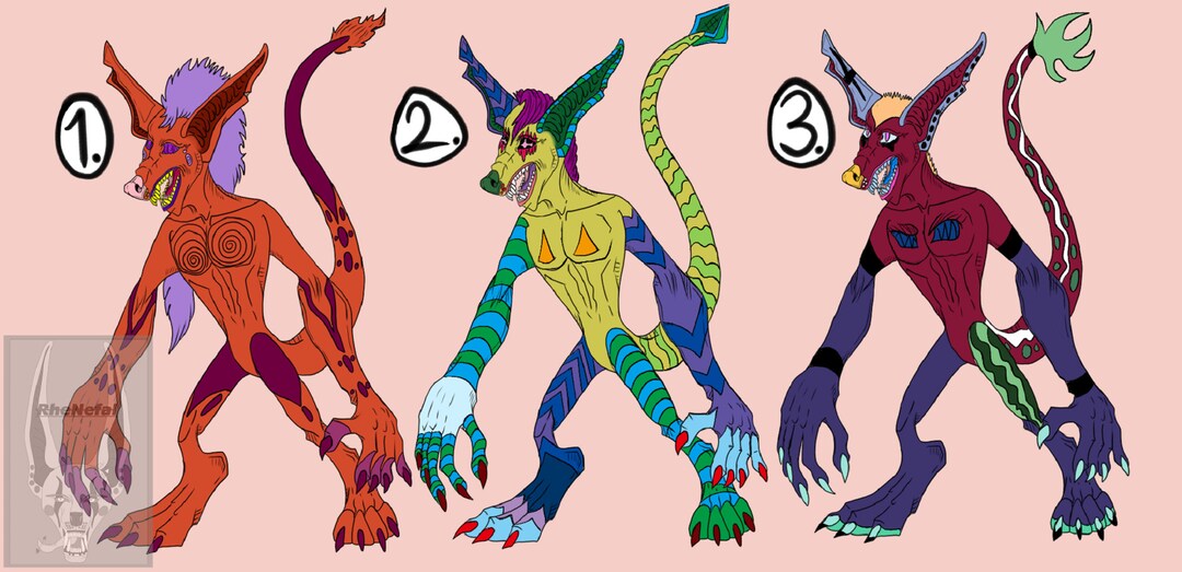 Monster Anthro Adoptables - Etsy