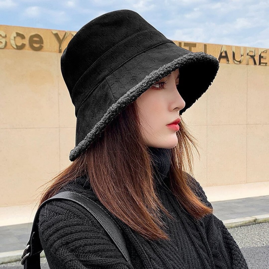 Reversible Sherpa Bucket Hat: Warm Winter Suede Hat - Etsy