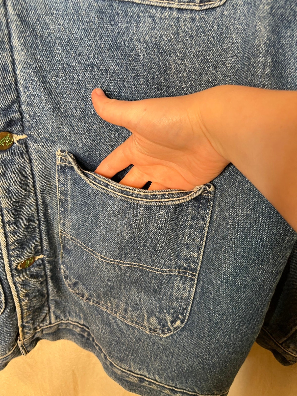 Vintage 1980s Pointer Workwear Blanket Lined Distressed Denim Chore Jacket M - Etsy