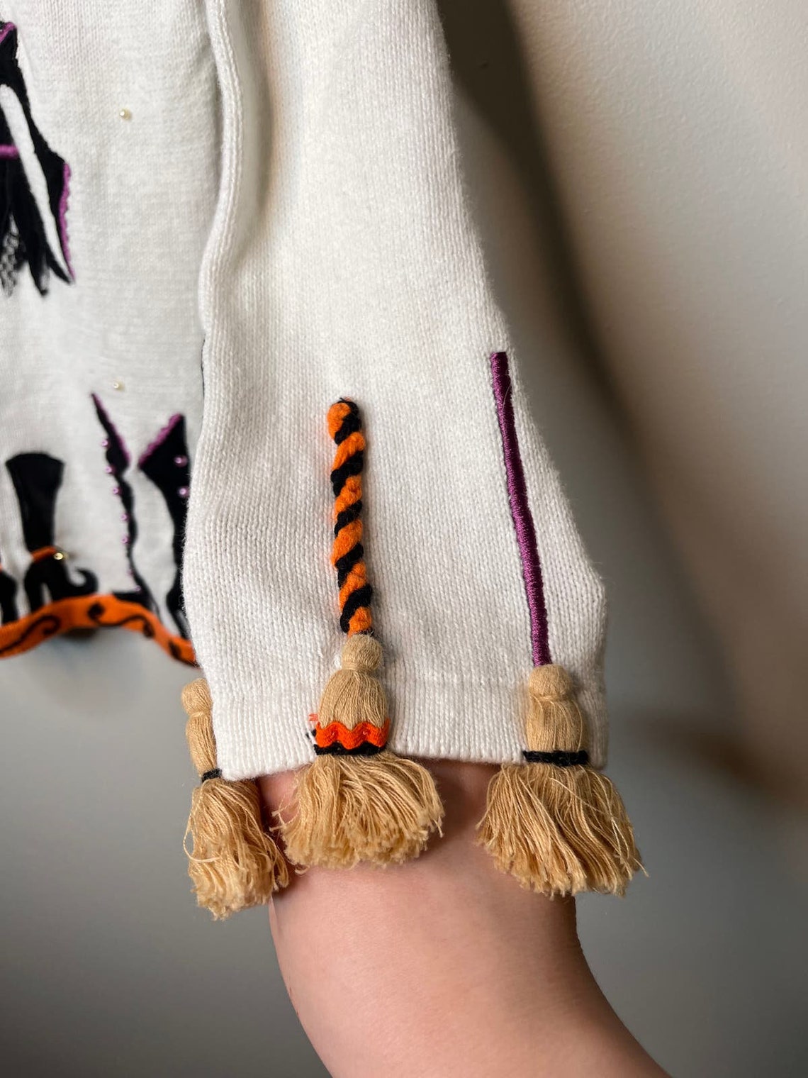 Vintage 1990s Storybook Knits Halloween Witch Goth Granny Teacher ...