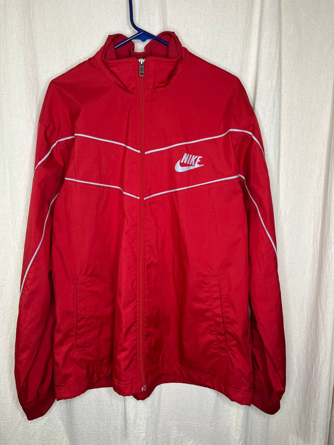 Vintage 2000s Nike Sportswear Red Silver Streetwear Reflective Track ...