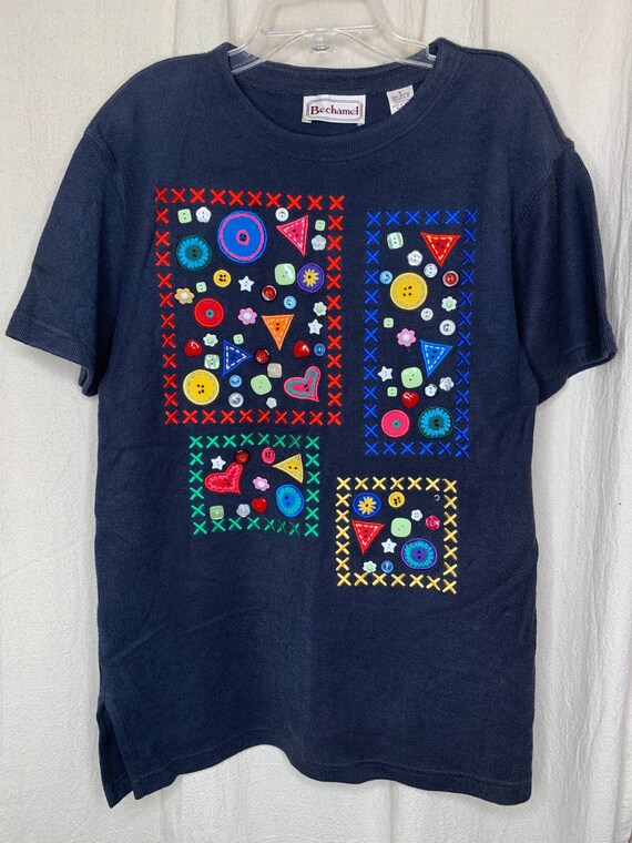 Vintage vintage patchwork button - Gem