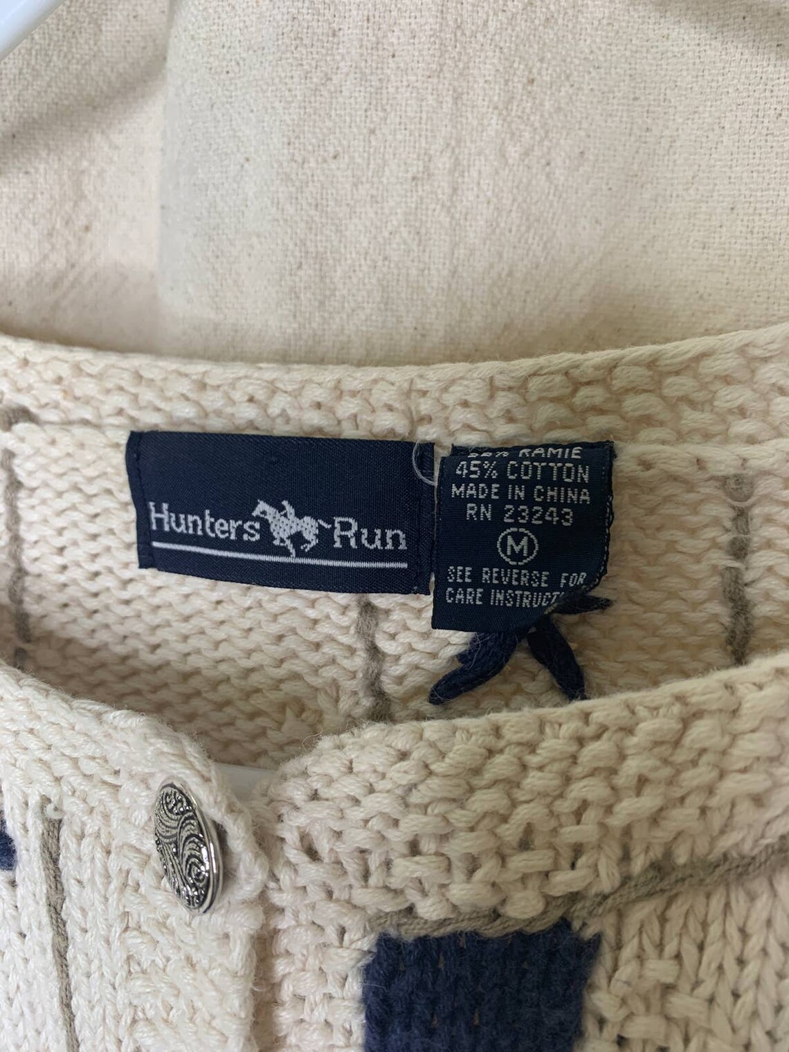 Vintage 1990s Hunters Run Geometric Checker Whimsical Granny Teacher ...