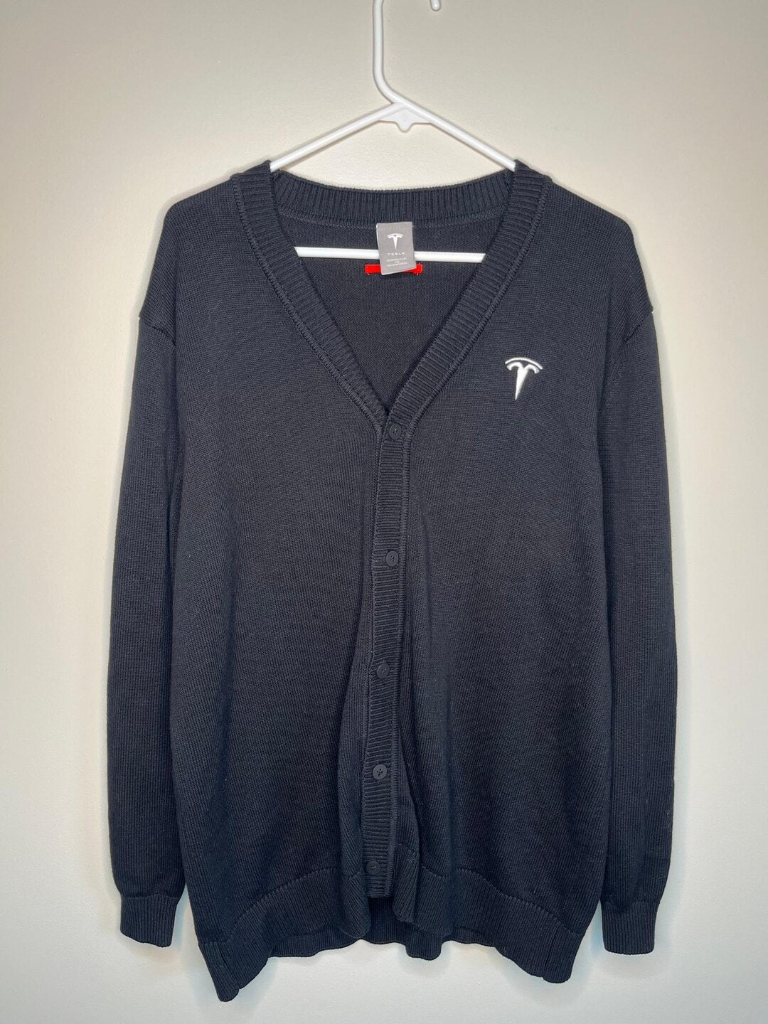 Tesla Motor Company Black V Neck Logo Quiet Luxury Car Decal Merch ...