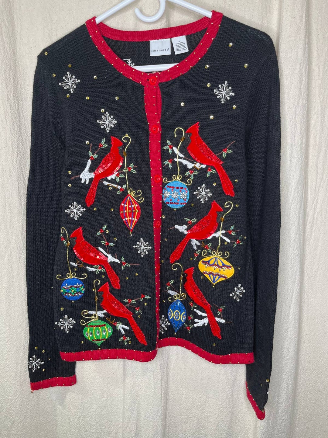 Vintage 2000s Kim Rogers Cardinal Ornament Christmas Teacher Granny ...