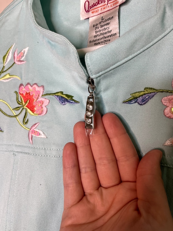 Vintage 2000s Quacker Factory Blue Floral Butterfly S… - Gem