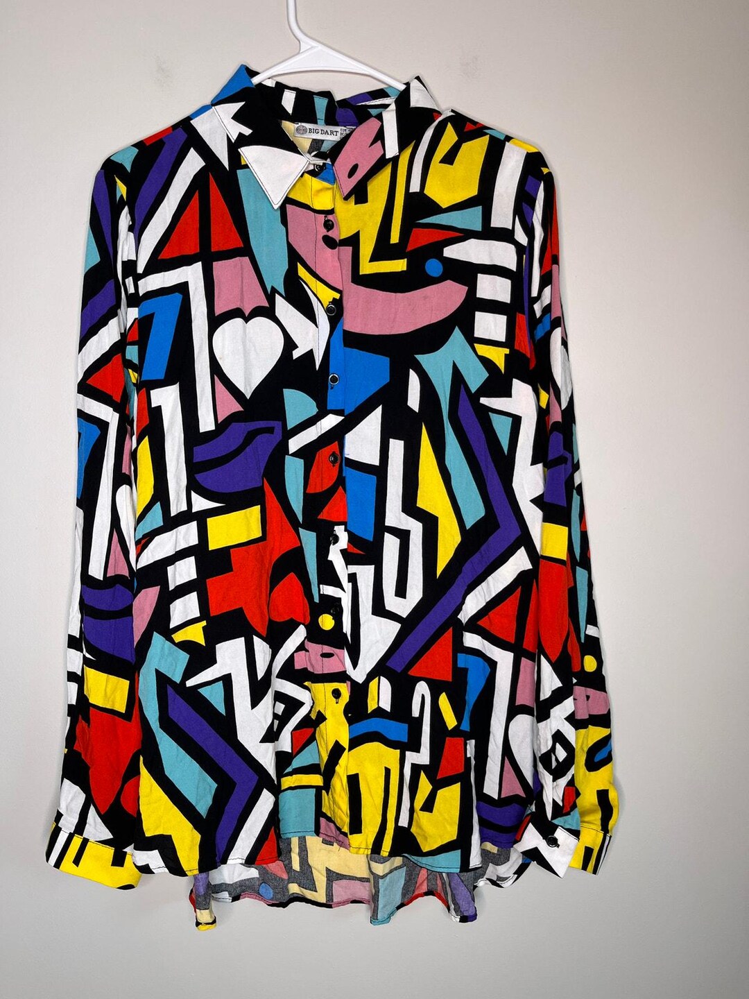 1990s Big Dart Keith Haring Abstract Rainbow Maximalist Art to Wear ...