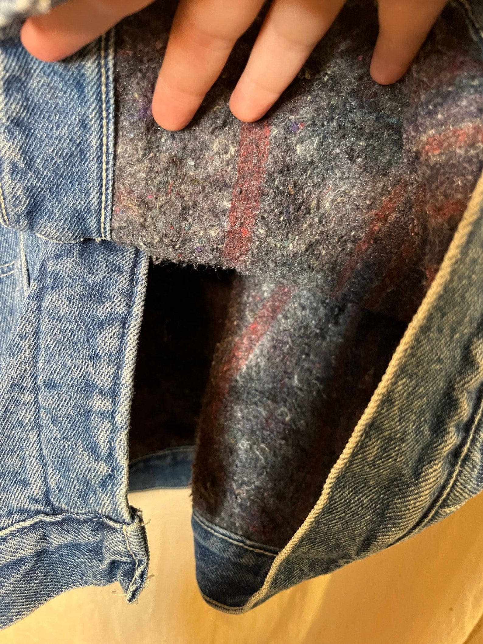 Vintage 1980s Pointer Workwear Blanket Lined Distressed Denim Chore Jacket M - Etsy