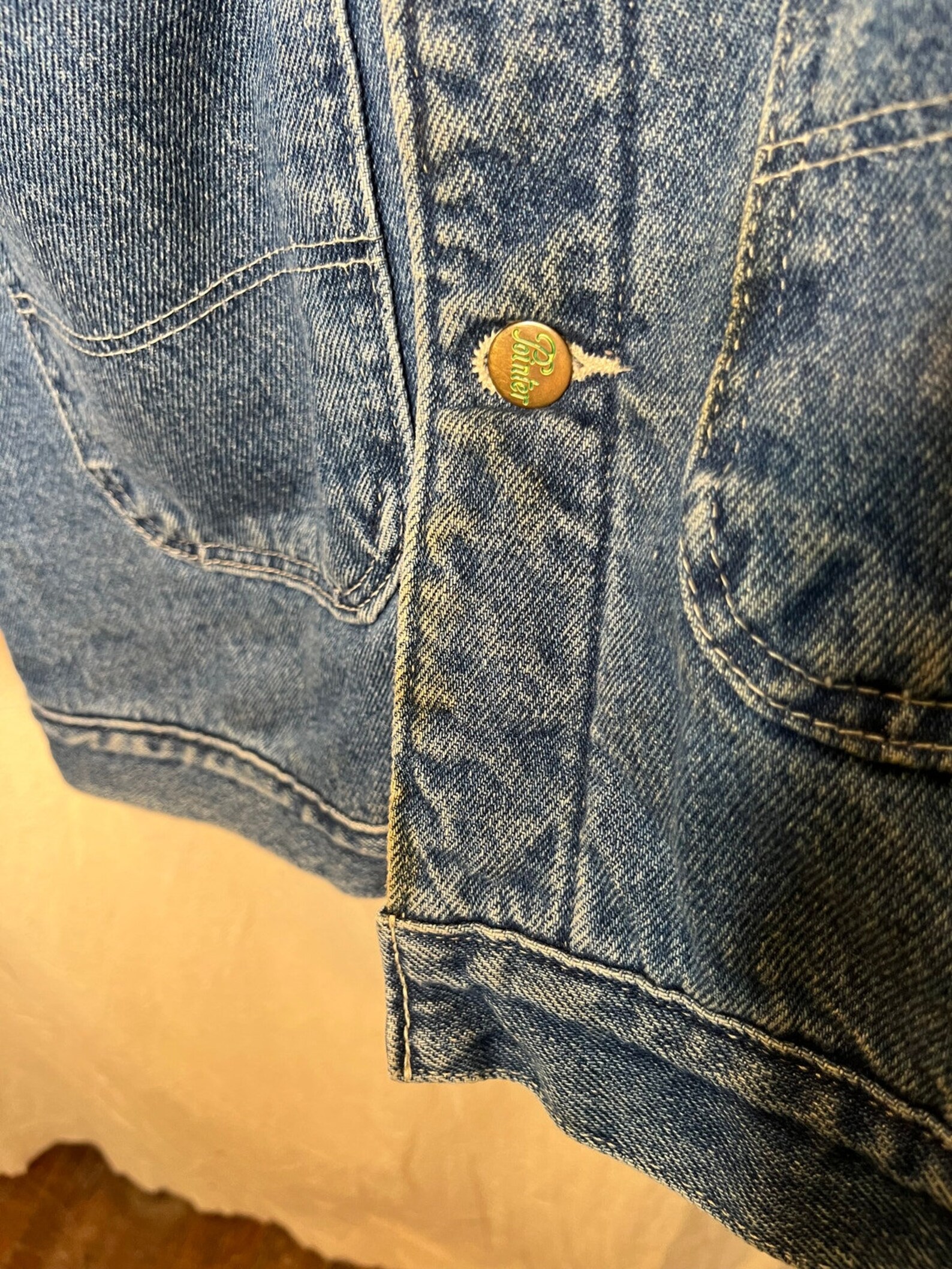 Vintage 1980s Pointer Workwear Blanket Lined Distressed Denim Chore Jacket M - Etsy