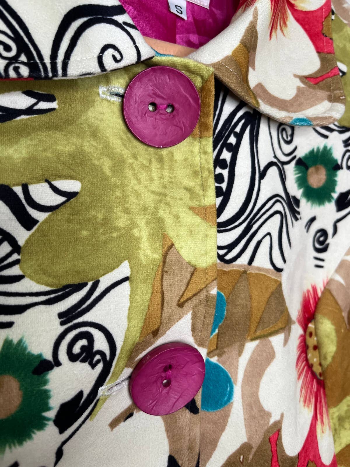 Vintage 2000s 3 Sisters Suede Maximalist Floral Rainbow Teacher Granny ...