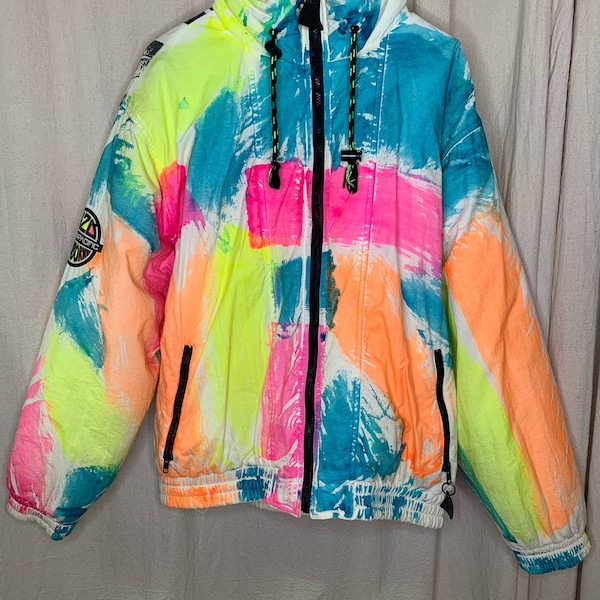 Neon Windbreaker - Etsy