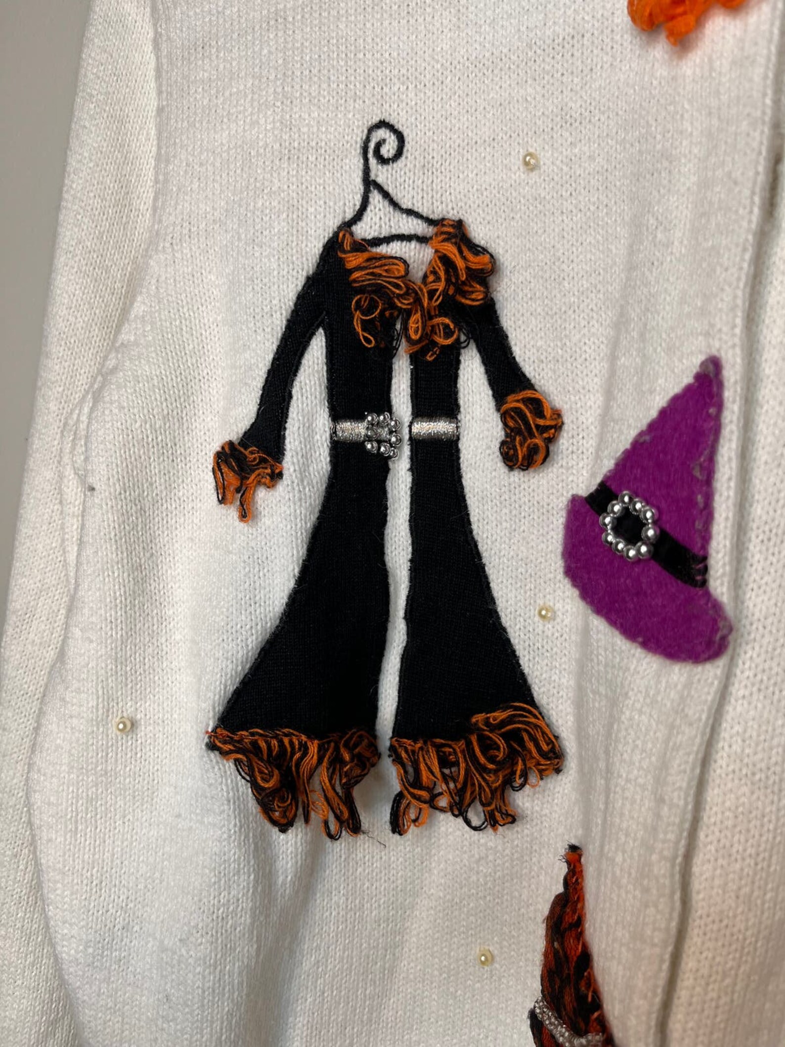 Vintage 1990s Storybook Knits Halloween Witch Goth Granny Teacher ...