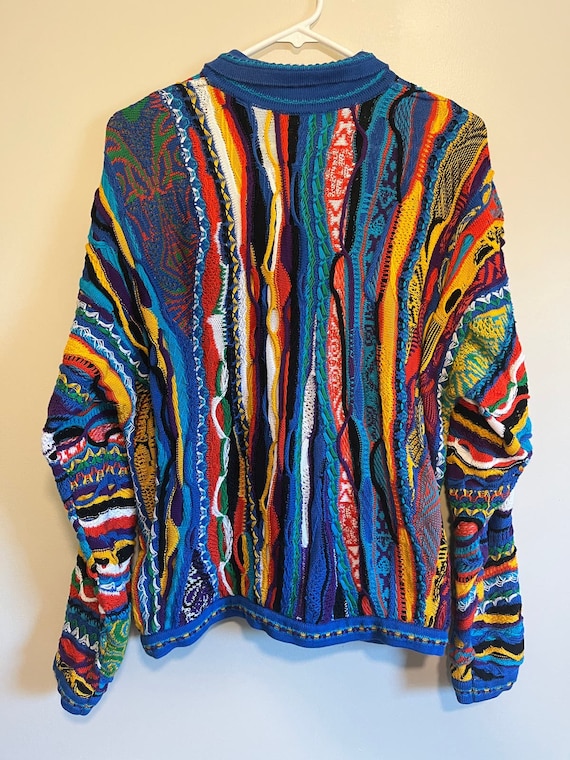 Vintage 1980s Coogi Australia Rainbow Textured Cosby Biggie Vintage 1980s Coogi Australia Rainbow Textured Cosby Biggie