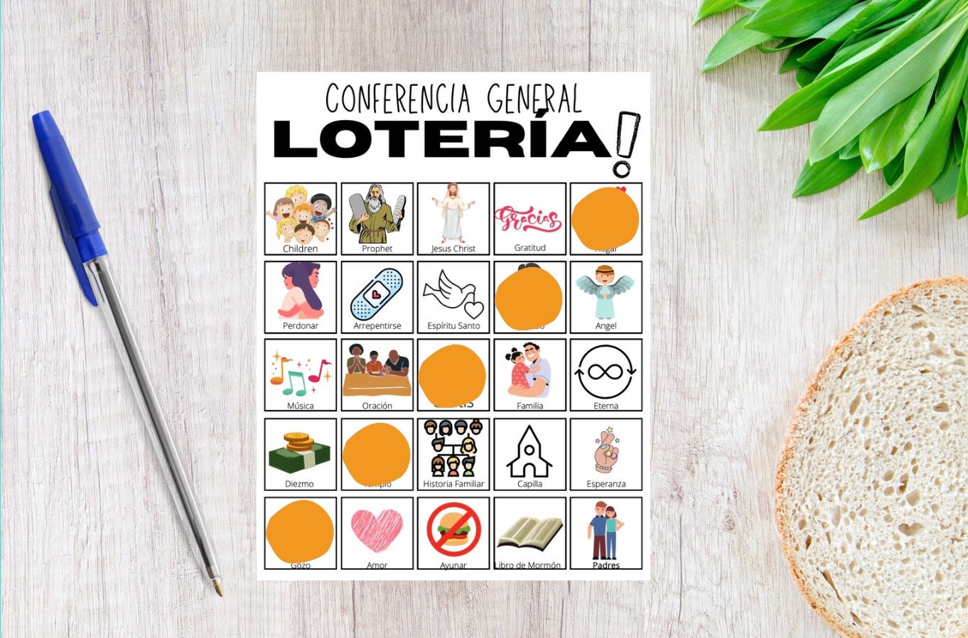 General Conference Bingo in SPANISH! / SUD Conferencia Loteria ...