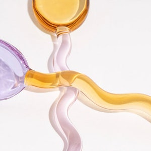 Wavy Colorful Glass Spoon, Reusable Dessert Table Decor, Modern ...