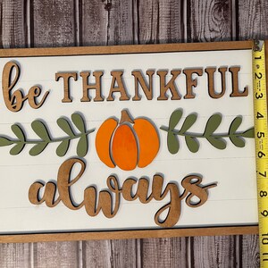 Be Thankful Always Farmhouse Wood Sign Layered Wood Sign Fall Farmhouse ...