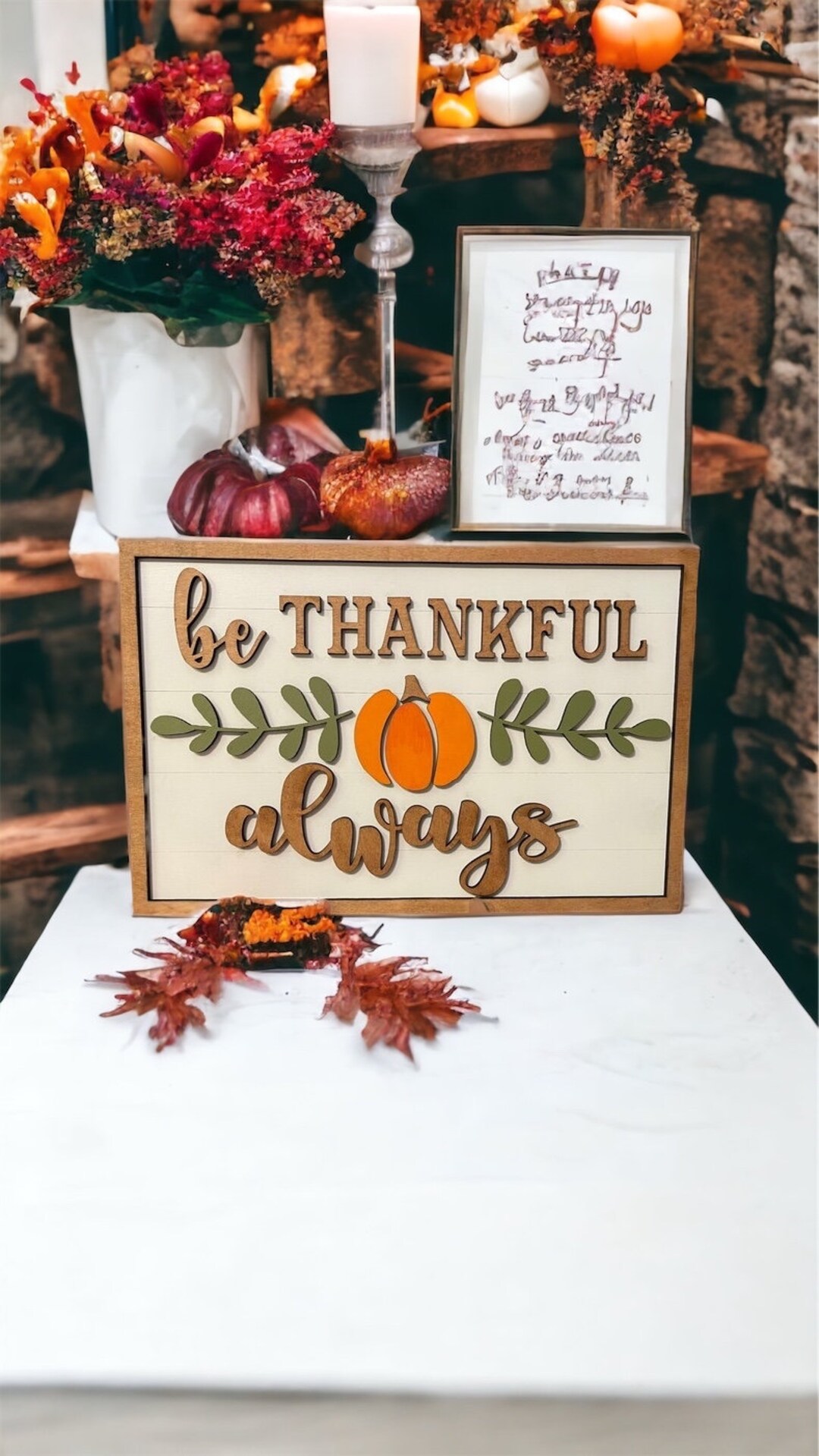 Be Thankful Always Farmhouse Wood Sign Layered Wood Sign Fall Farmhouse ...
