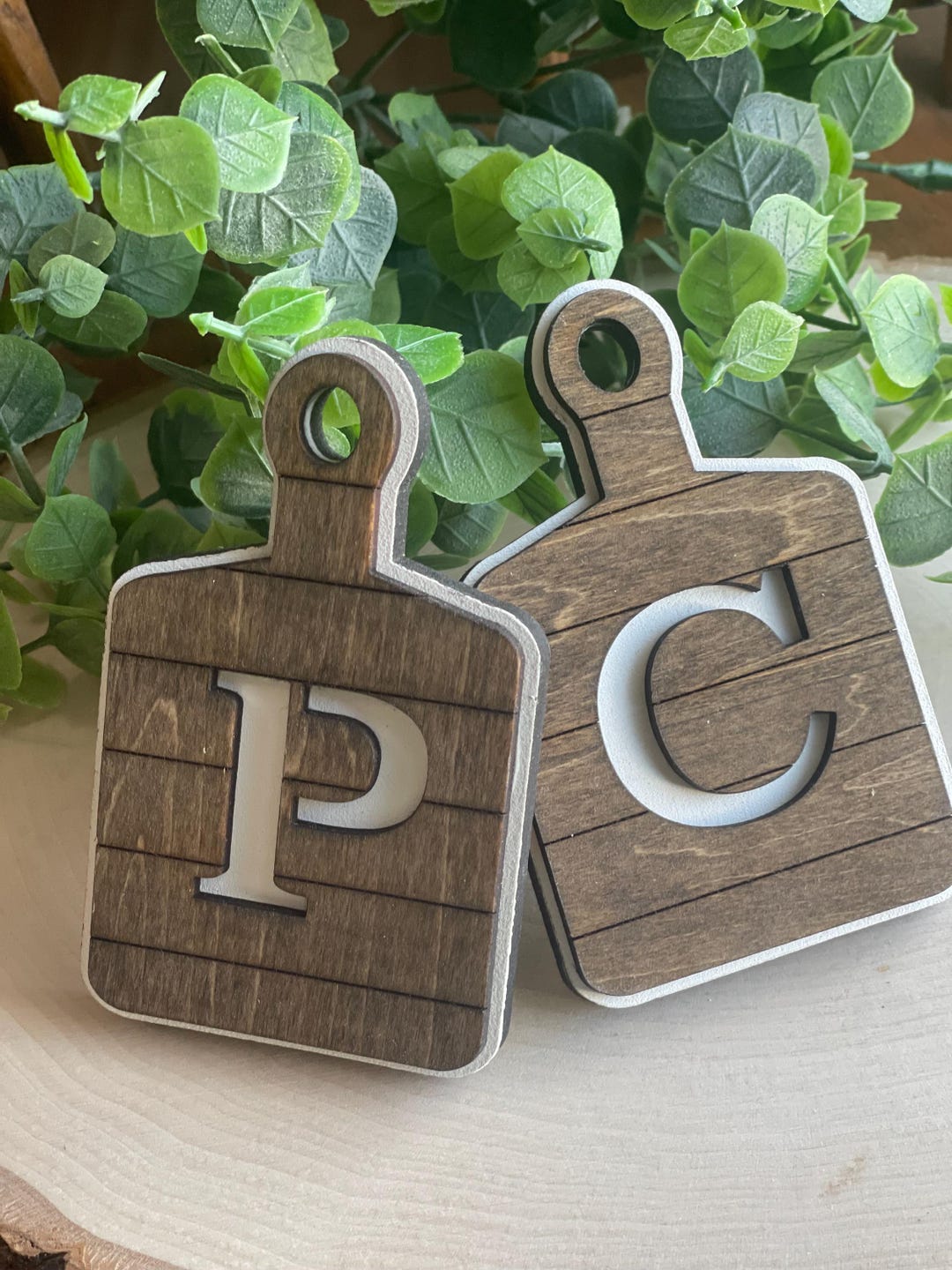 Wooden Letter Magnets Alphabet Wood Personalized Initial Decorative ...
