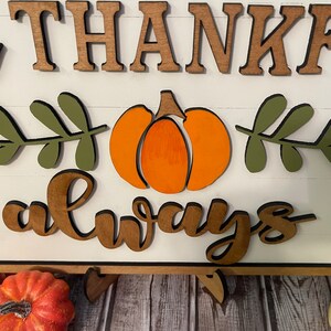 Be Thankful Always Farmhouse Wood Sign Layered Wood Sign Fall Farmhouse ...