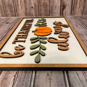 Be Thankful Always Farmhouse Wood Sign Layered Wood Sign Fall Farmhouse ...
